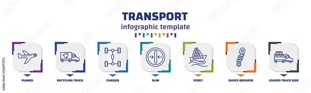infographic template with icons and 7 options or steps. infographic for ...