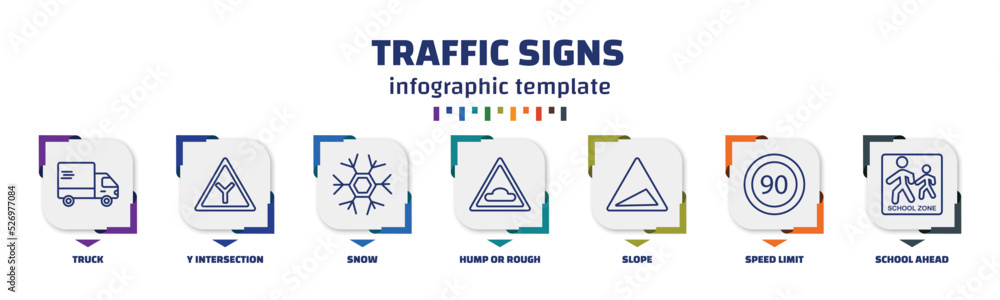infographic template with icons and 7 options or steps. infographic for ...