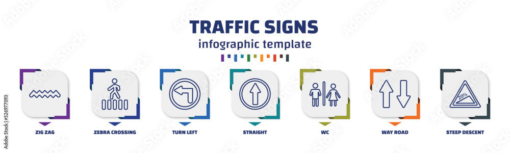 infographic template with icons and 7 options or steps. infographic for ...
