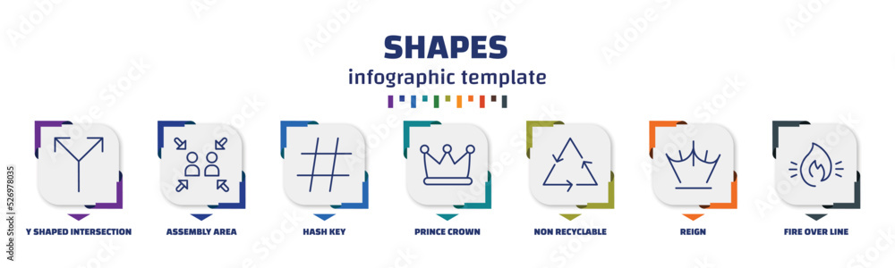 infographic template with icons and 7 options or steps. infographic for ...