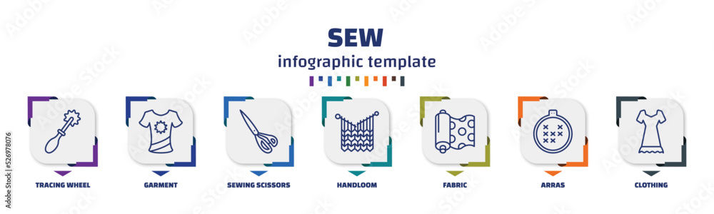 infographic template with icons and 7 options or steps. infographic for ...