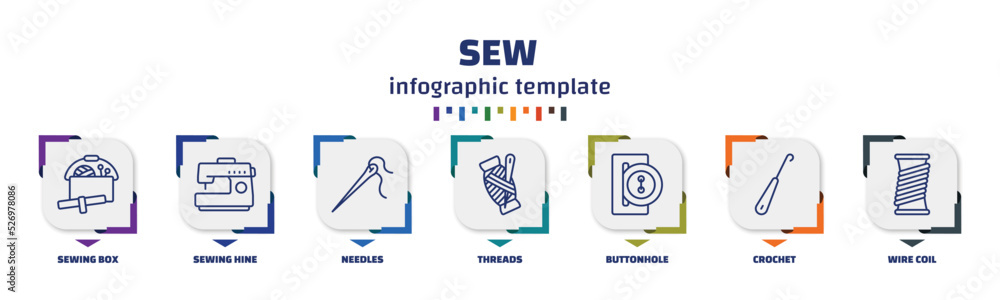 infographic template with icons and 7 options or steps. infographic for ...