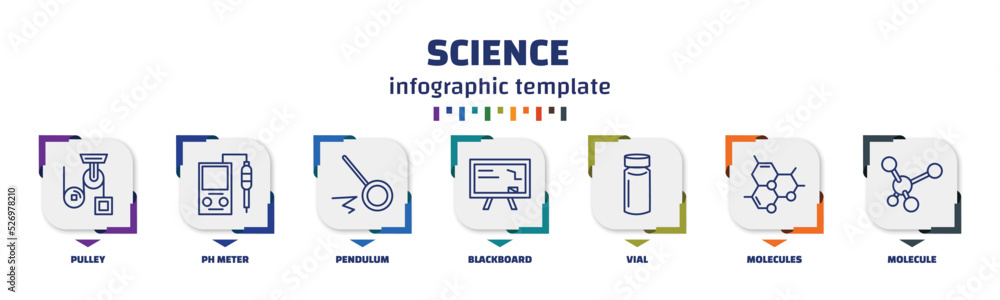infographic template with icons and 7 options or steps. infographic for ...