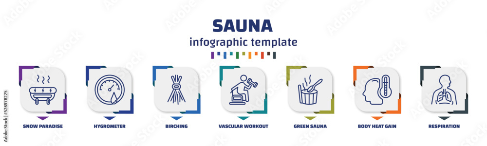 infographic template with icons and 7 options or steps. infographic for ...