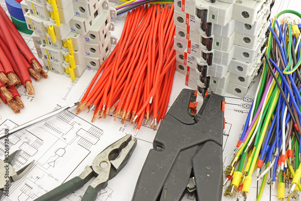 Electrical tools and materials for the installation of an electrical ...