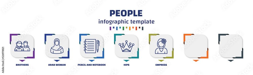 infographic template with icons and 7 options or steps. infographic for ...