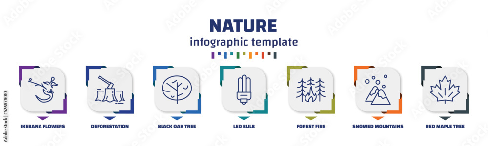 infographic template with icons and 7 options or steps. infographic for ...