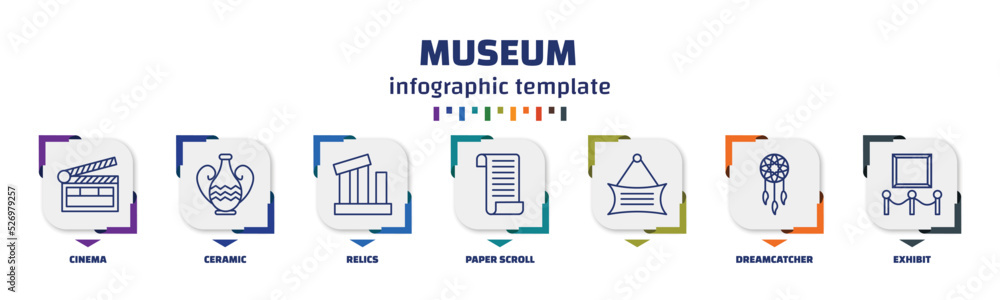 infographic template with icons and 7 options or steps. infographic for ...
