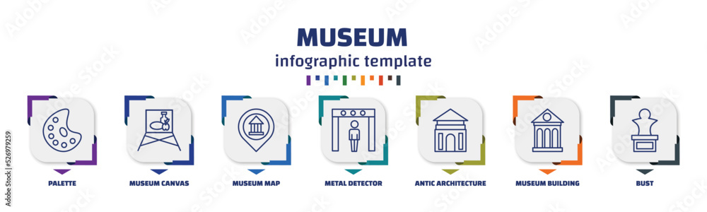 infographic template with icons and 7 options or steps. infographic for ...
