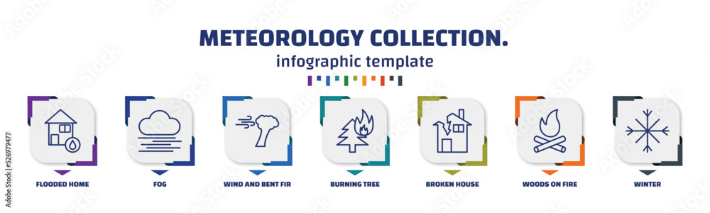 infographic template with icons and 7 options or steps. infographic for ...