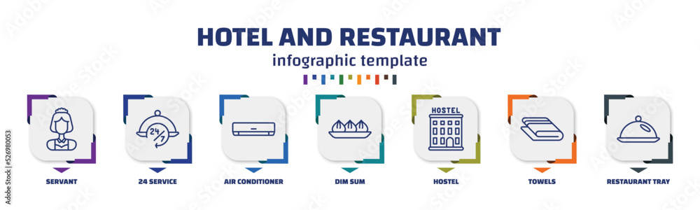 infographic template with icons and 7 options or steps. infographic for ...