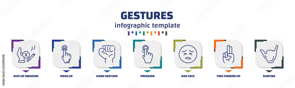 infographic template with icons and 7 options or steps. infographic for ...