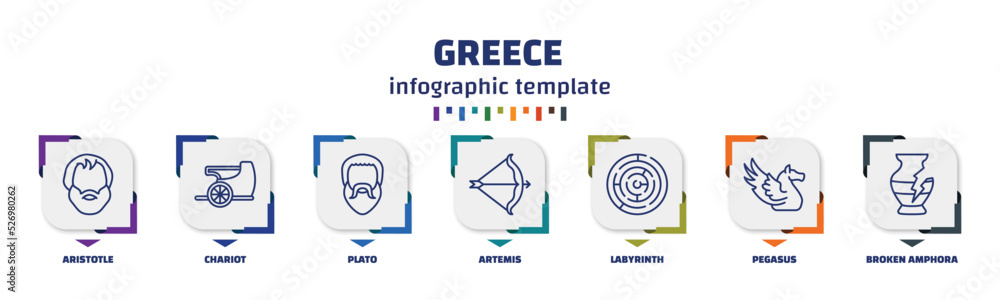 infographic template with icons and 7 options or steps. infographic for ...