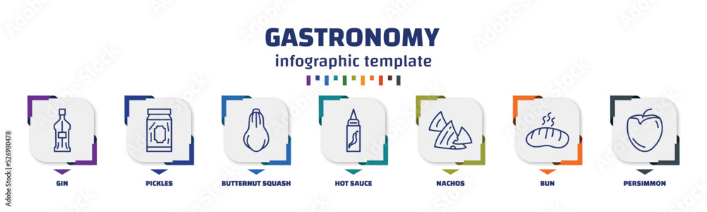 infographic template with icons and 7 options or steps. infographic for ...