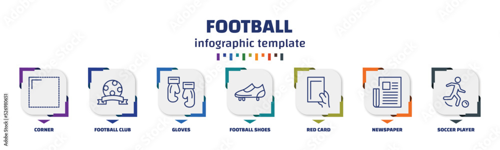 infographic template with icons and 7 options or steps. infographic for ...