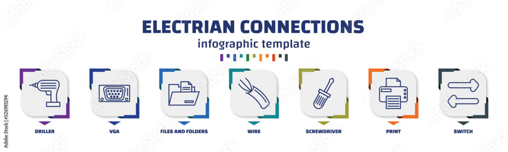 infographic template with icons and 7 options or steps. infographic for ...