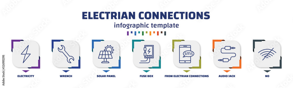 infographic template with icons and 7 options or steps. infographic for ...