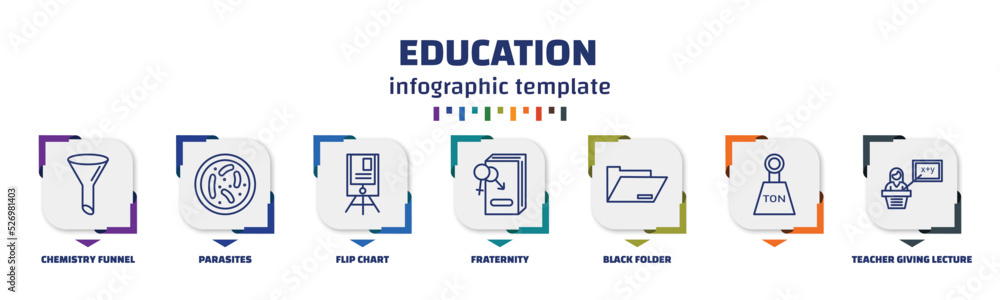 infographic template with icons and 7 options or steps. infographic for ...