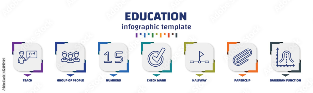 infographic template with icons and 7 options or steps. infographic for ...
