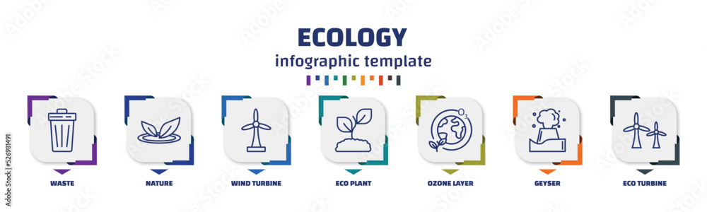 infographic template with icons and 7 options or steps. infographic for ...