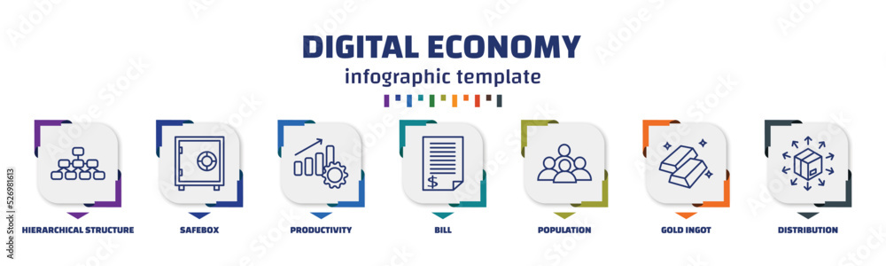 infographic template with icons and 7 options or steps. infographic for ...