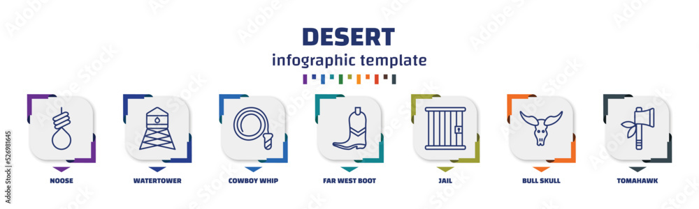 Vetor de infographic template with icons and 7 options or steps ...