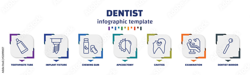 infographic template with icons and 7 options or steps. infographic for ...