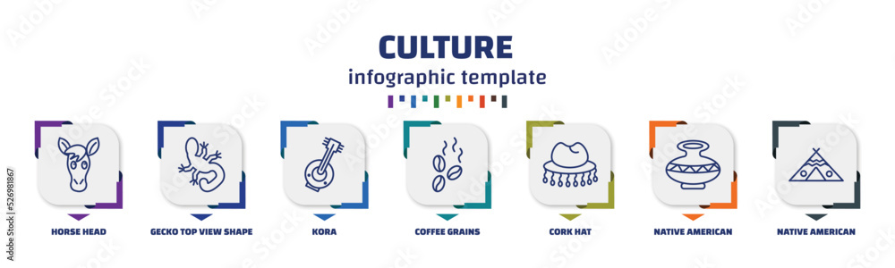 infographic template with icons and 7 options or steps. infographic for ...