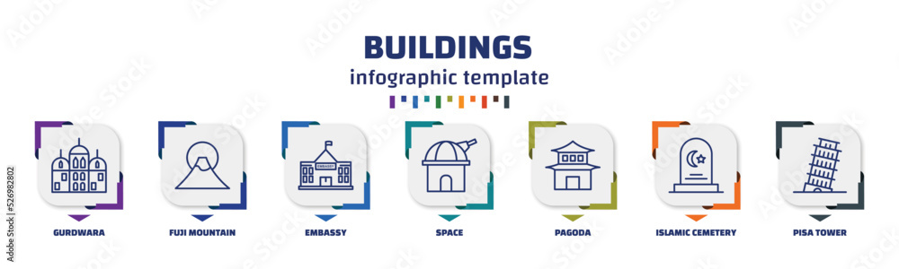 infographic template with icons and 7 options or steps. infographic for ...