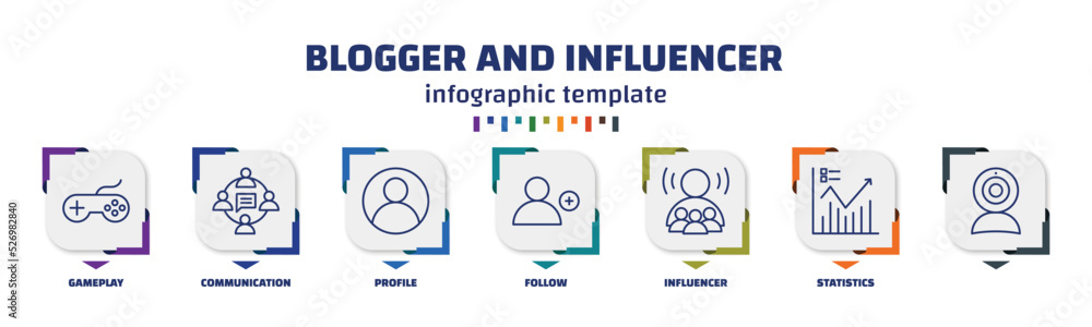 infographic template with icons and 7 options or steps. infographic for ...