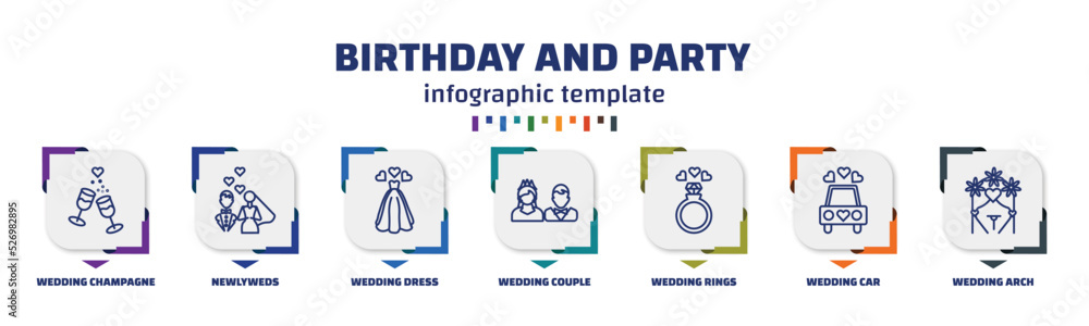 infographic template with icons and 7 options or steps. infographic for ...