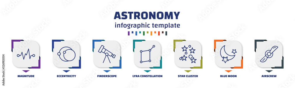infographic template with icons and 7 options or steps. infographic for ...