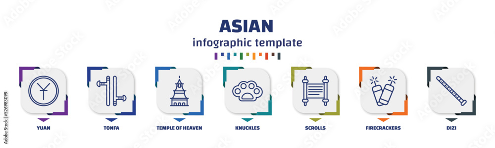 infographic template with icons and 7 options or steps. infographic for ...