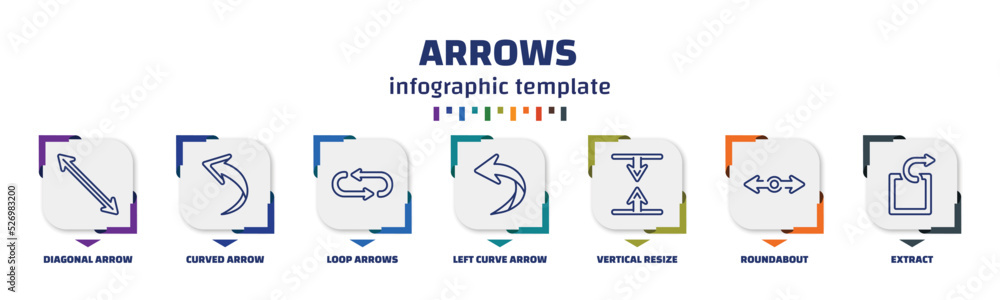 infographic template with icons and 7 options or steps. infographic for ...