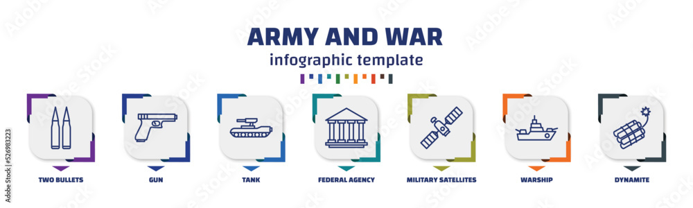 infographic template with icons and 7 options or steps. infographic for ...