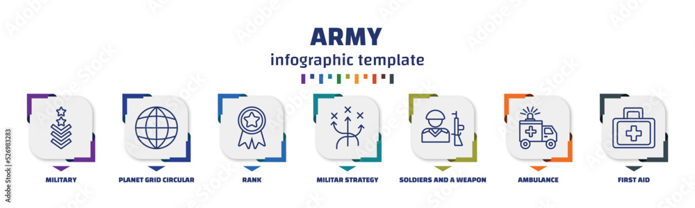 infographic template with icons and 7 options or steps. infographic for ...