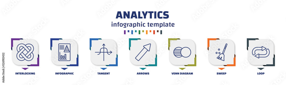 infographic template with icons and 7 options or steps. infographic for ...