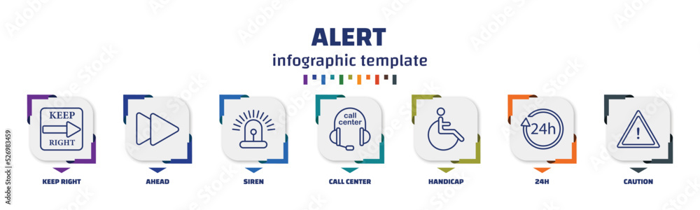 infographic template with icons and 7 options or steps. infographic for ...
