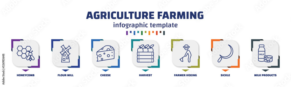 infographic template with icons and 7 options or steps. infographic for ...