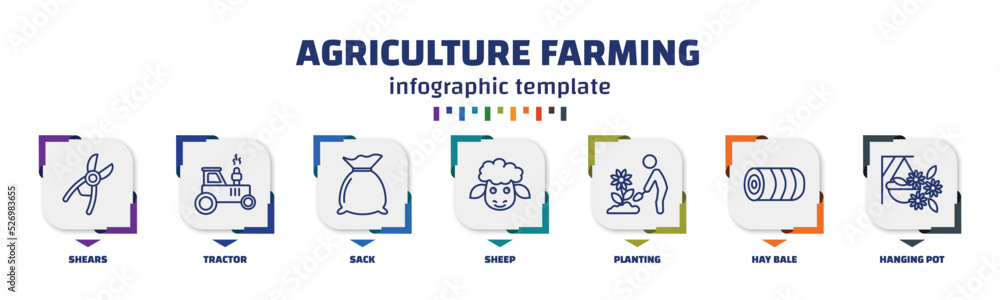 infographic template with icons and 7 options or steps. infographic for ...