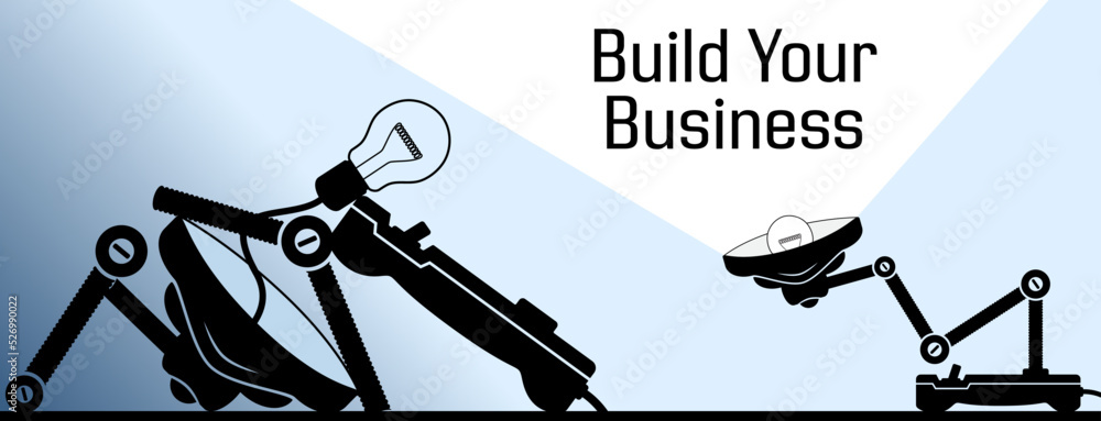Build your new creative business concept vector illustration. Business ...