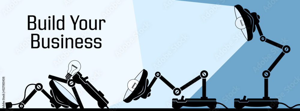 Build your new creative business concept vector illustration. Business ...