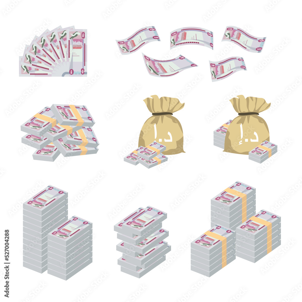 UAE Dirham Vector Illustration. Huge packs of United Arab Emirates ...