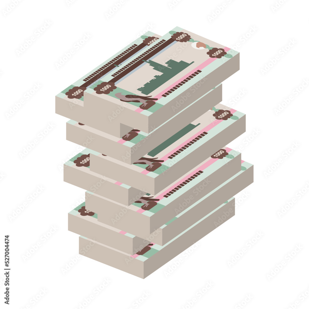 UAE Dirham Vector Illustration. United Arab Emirates money set bundle ...