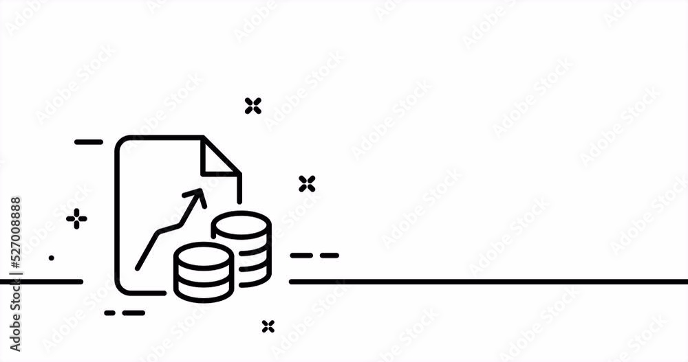 File with coin. Career, business, income, growth, expenses, analytics ...