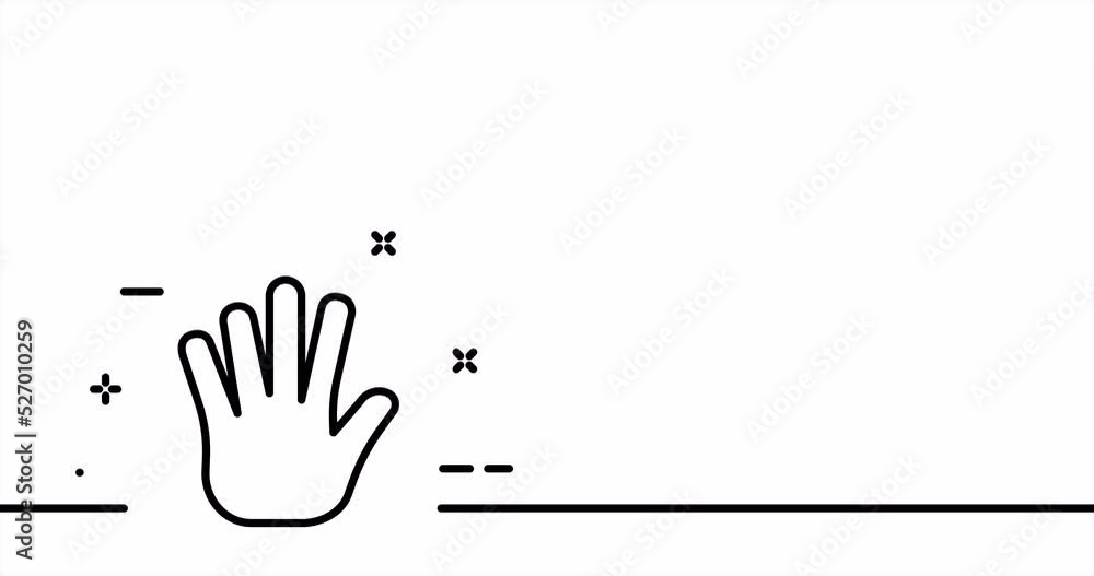 Spread fingers on the palm. Back of the hand, Index finger, fist, cool ...