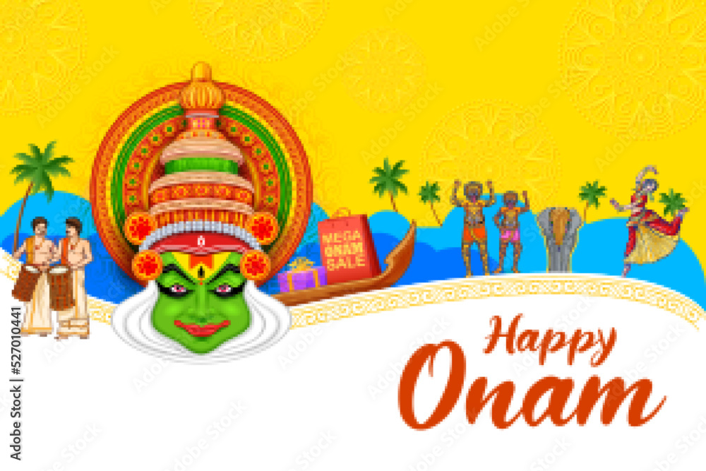 Fotografía Onam celebration background for Happy Onam festival of South ...