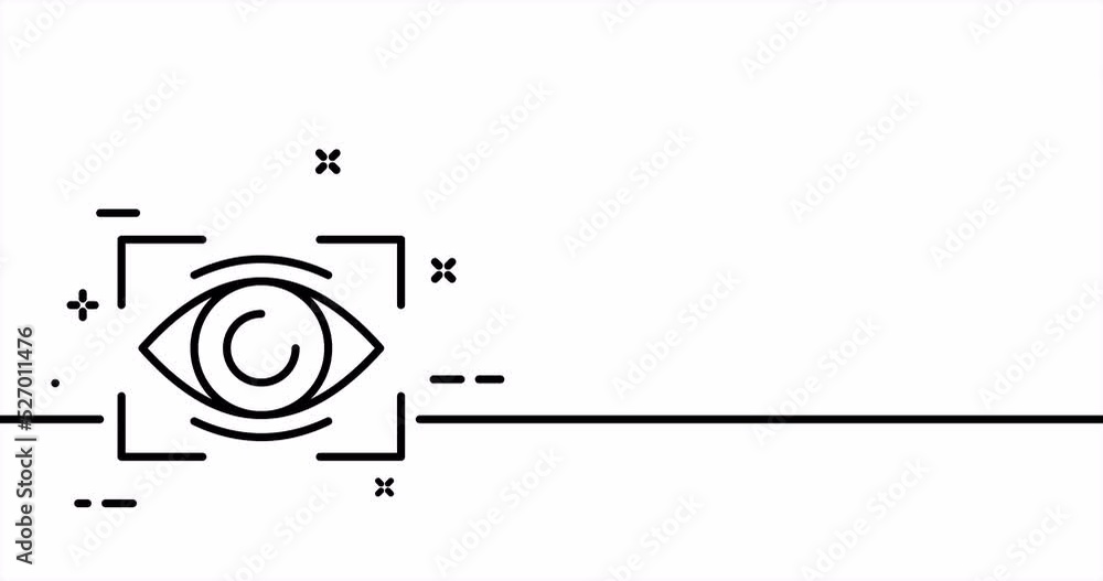Video Stock Identification. Eye recognition, biometric, authentication ...