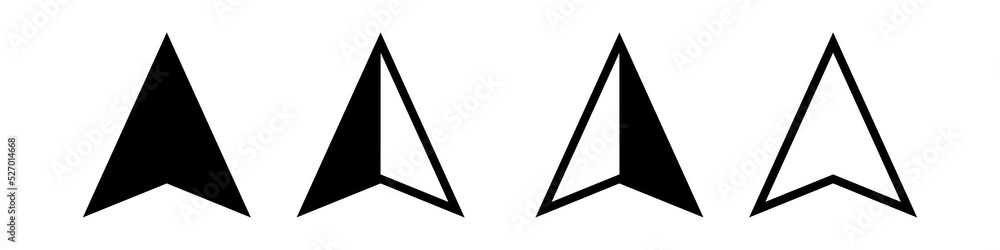 Compass vector arrow. Set of isolated icon arrow. Vector graphic ...