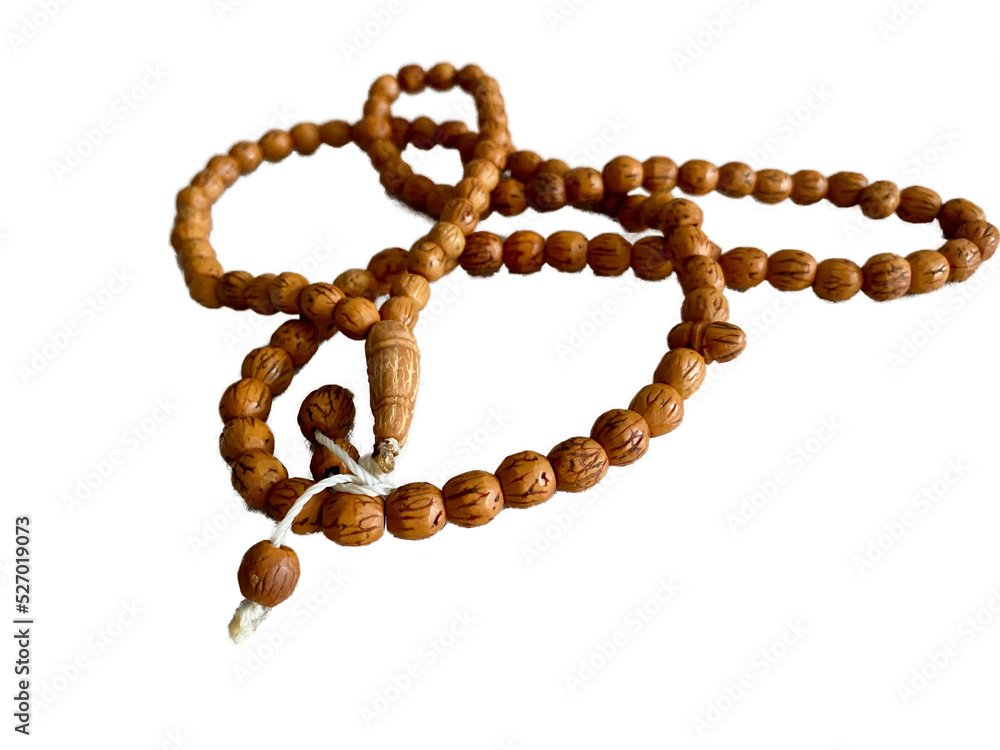 Rosary Isolated on white background, Islamic rosary realistic ...